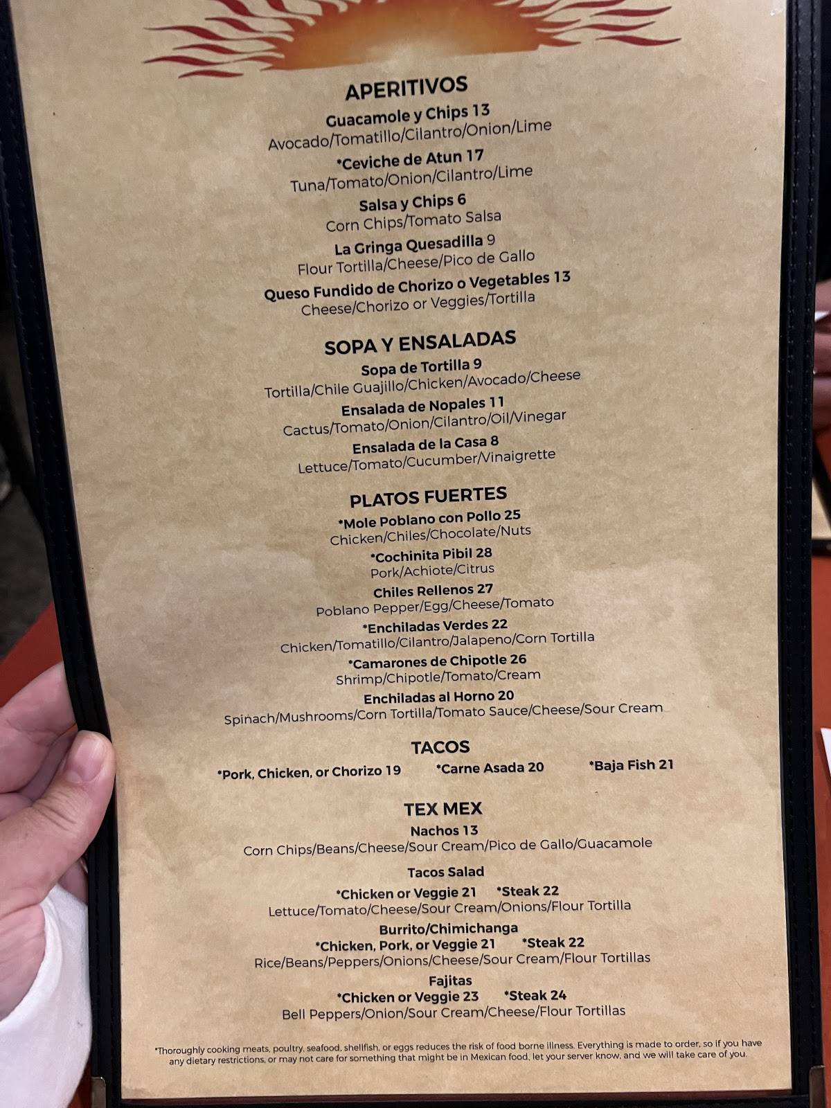 Menu at Mañana Cafe, Groton