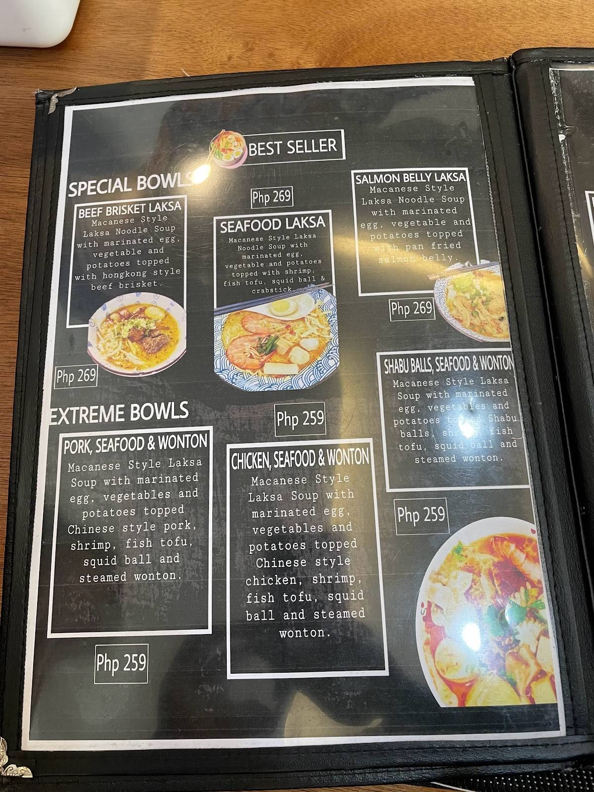 Menu at Tutong's Laksa - Mandaluyong restaurant, Mandaluyong