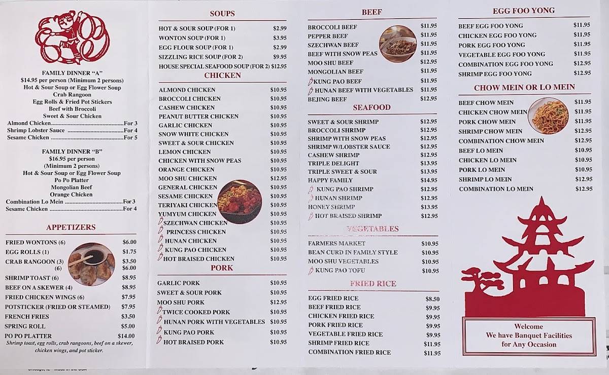 Menu at Mandarin House restaurant, Blair