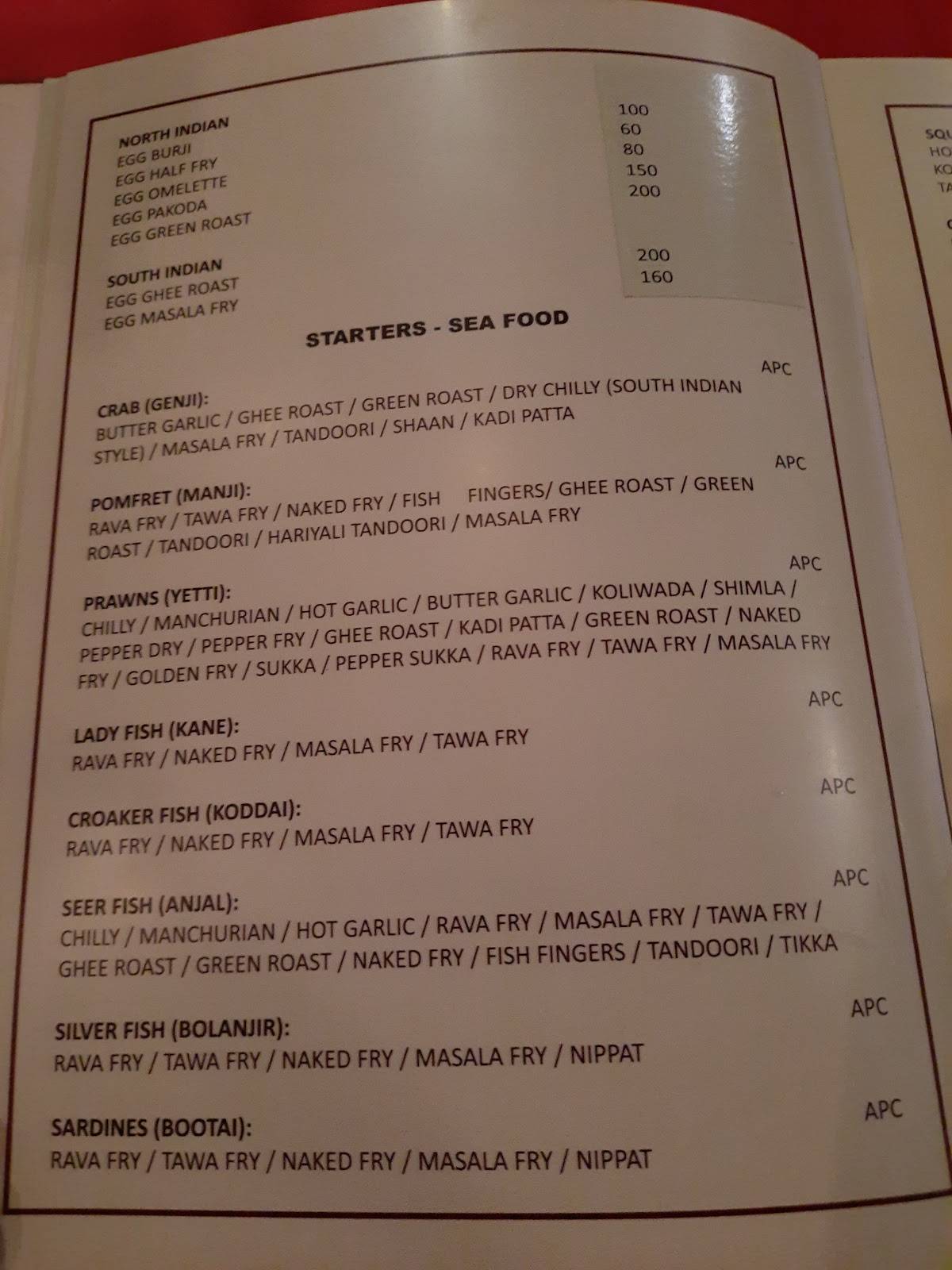 Menu at Maharaja Family Restaurant, Mangaluru, 1st