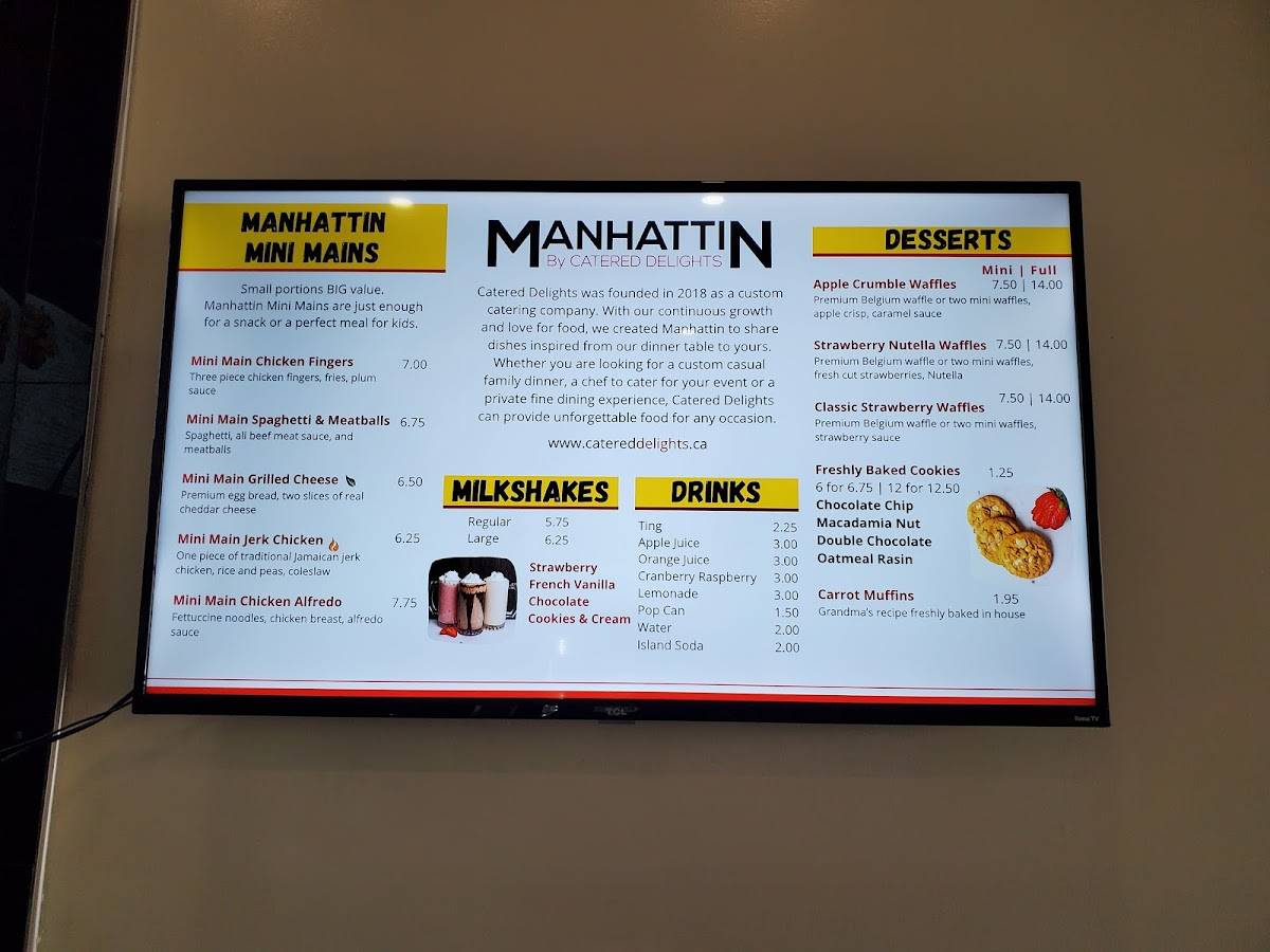 Menu at Manhattin Kitchen & Eatery restaurant, Whitby