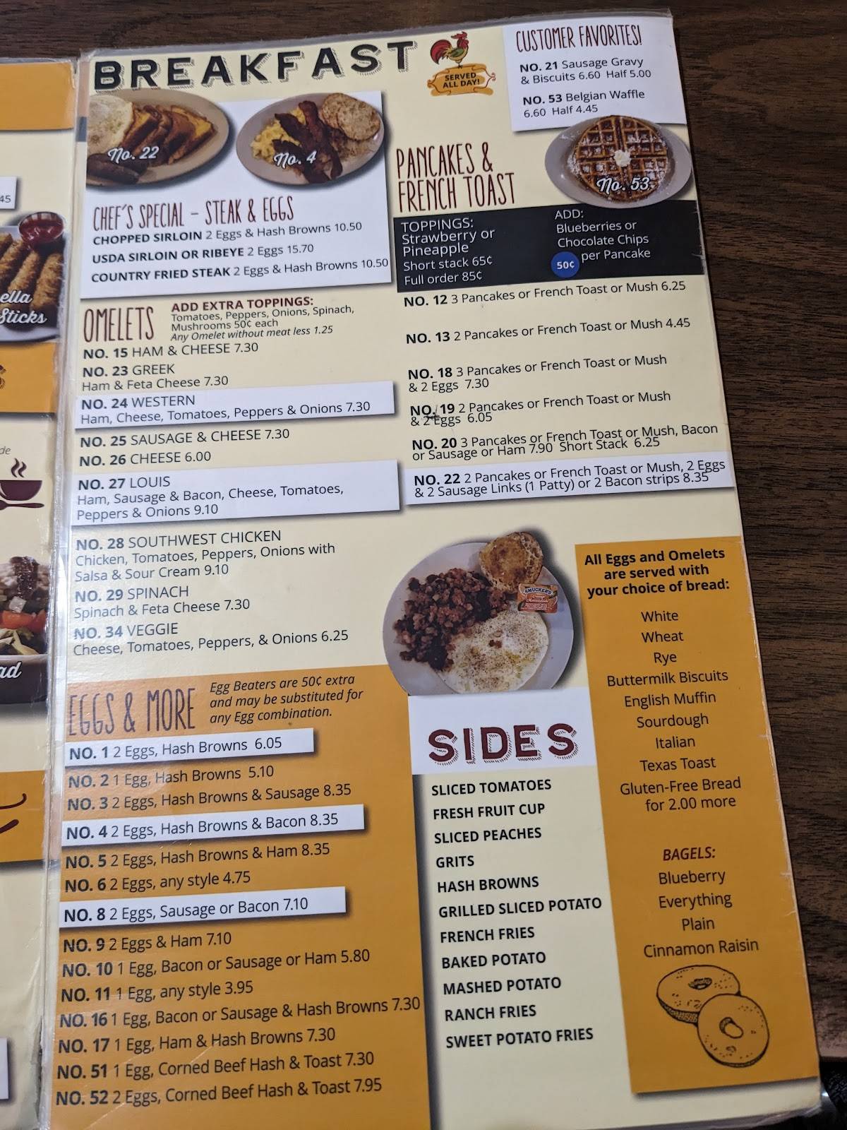 Menu at Mansfield Family Restaurant- Southside, Mansfield, 948 S Main St