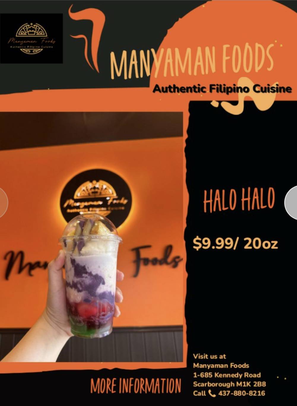 Menu at Manyaman Foods Filipino Cuisine - Pickering restaurant, Pickering
