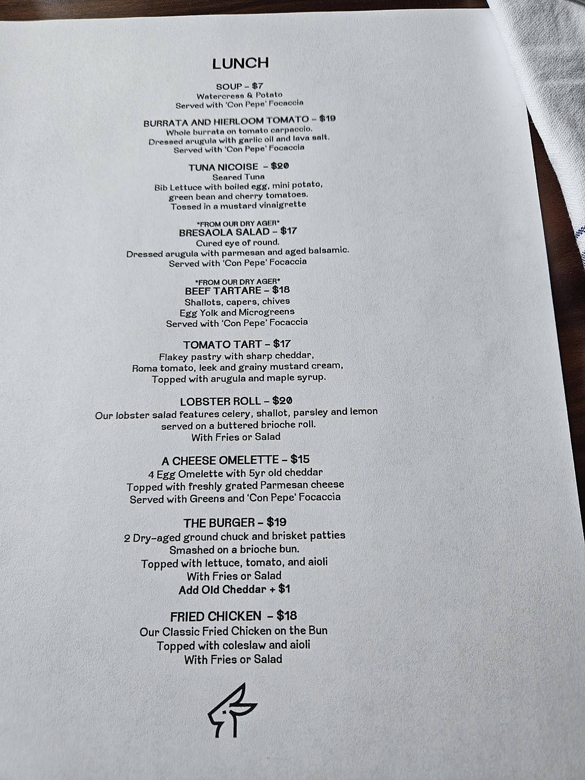 Menu at March Hare restaurant, Sarnia