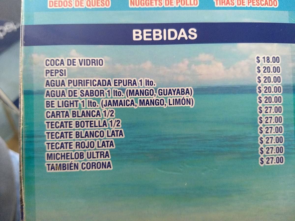 Carta del restaurante Mariscos altamar, Guadalupe