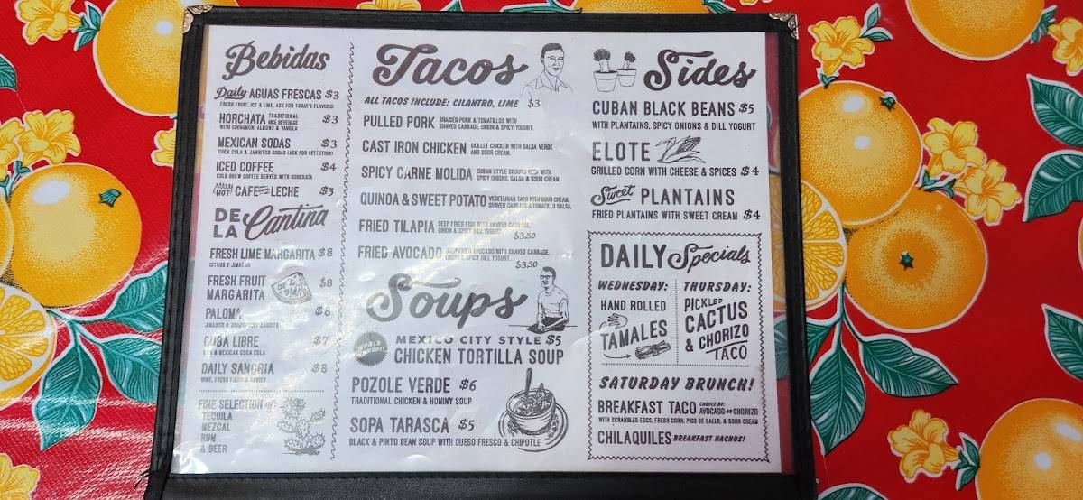 Menu at Mas Tacos Por Favor restaurant, Nashville, 732 Mcferrin Ave