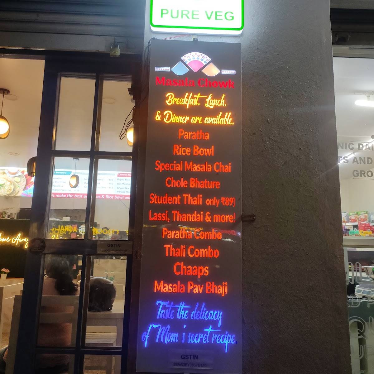 Menu at Masala Chowk: Best Parathas- Awsom Foods Brand, Bengaluru