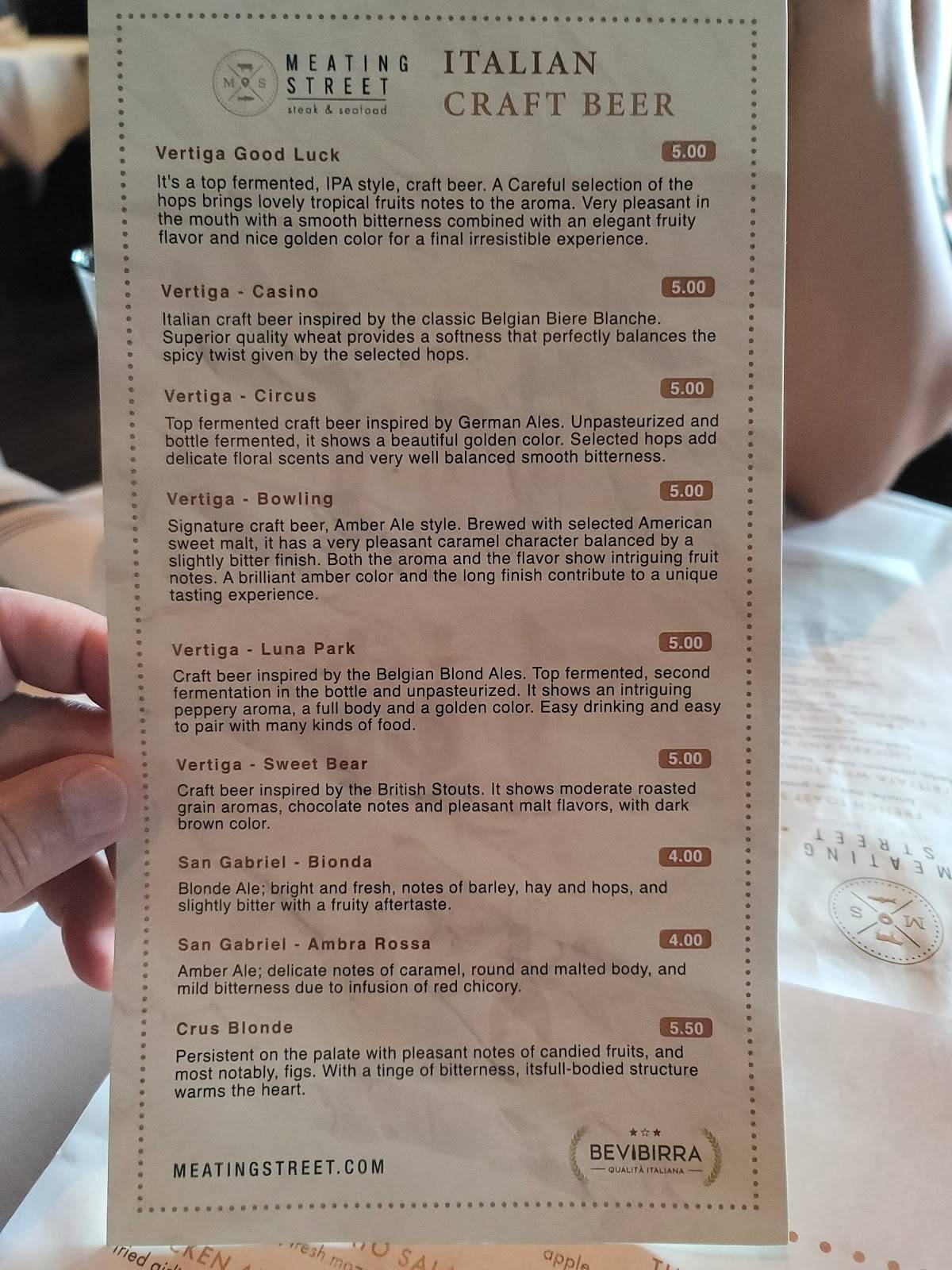 Menu at Meating Street Seafood & Steakhouse, Port St. Lucie