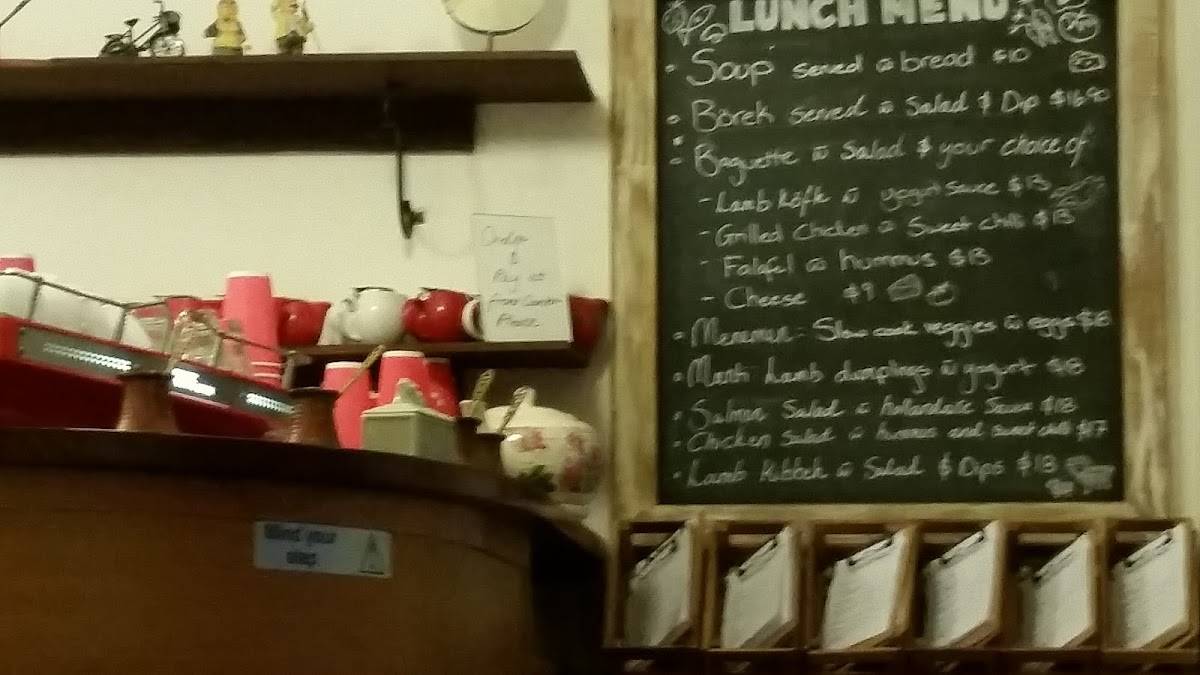 Menu at Little Gordon cafe, Melbourne