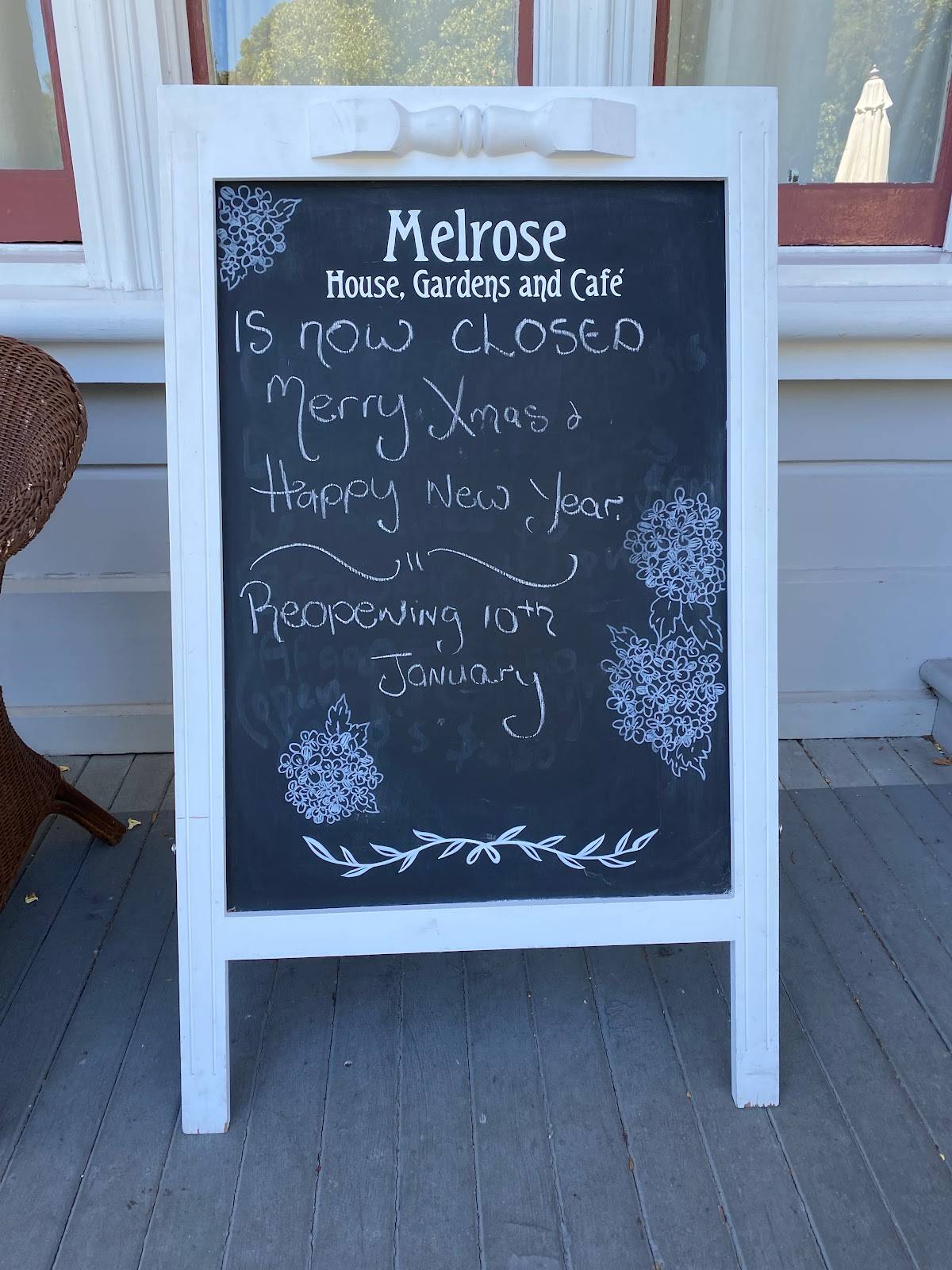 Menu at Melrose House Cafe, Nelson, 26 Brougham St
