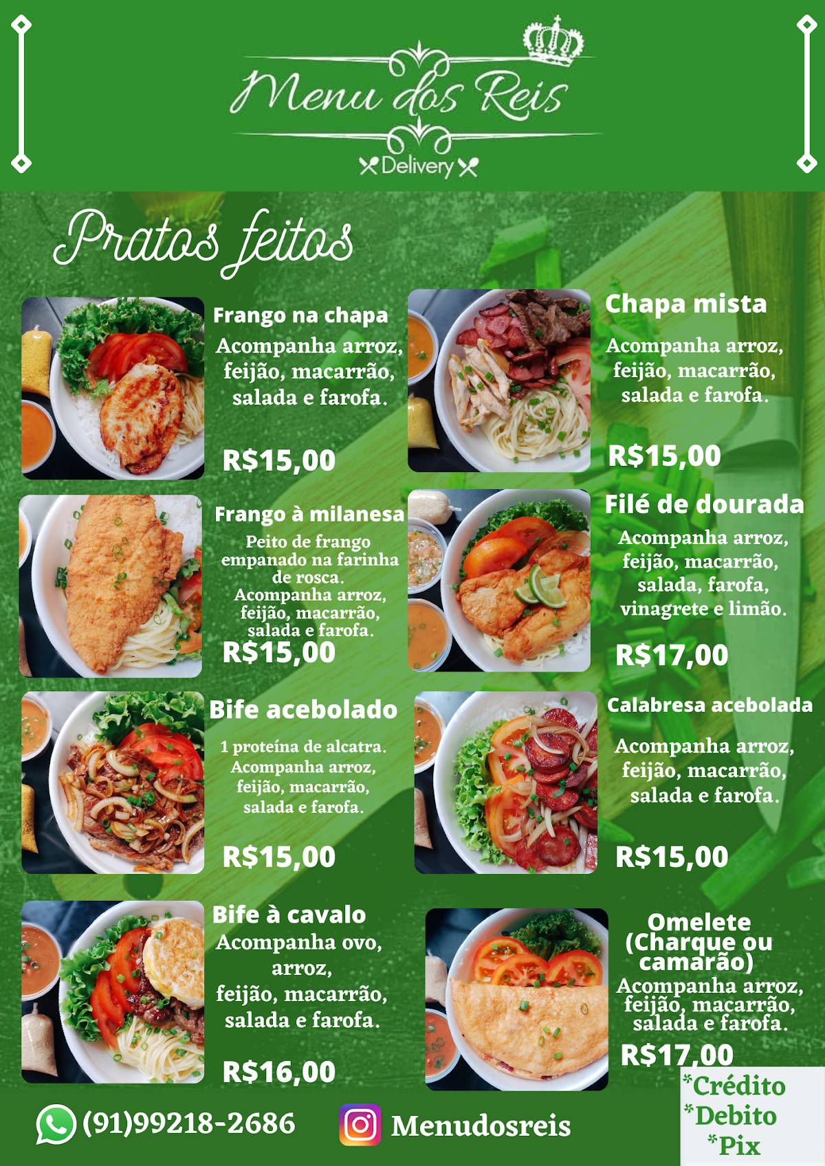 Menu em Menu dos Reis restaurante, Belém