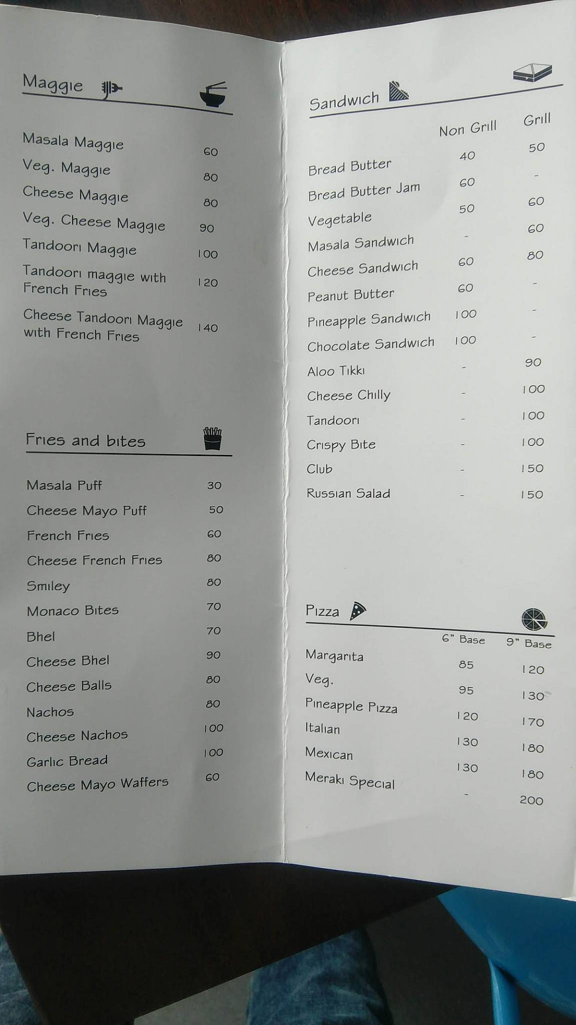 Menu at Meraki Cafe - Danny’s Coffee Bar, Rajkot