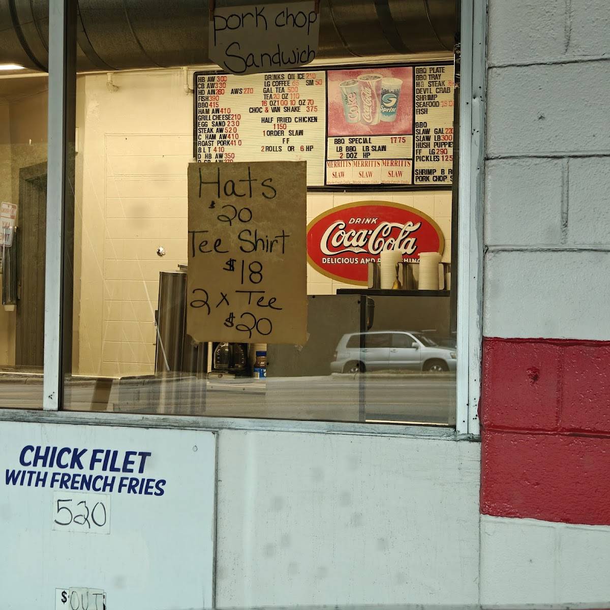 Menu at Merritt's Burger House fast food, Wilmington