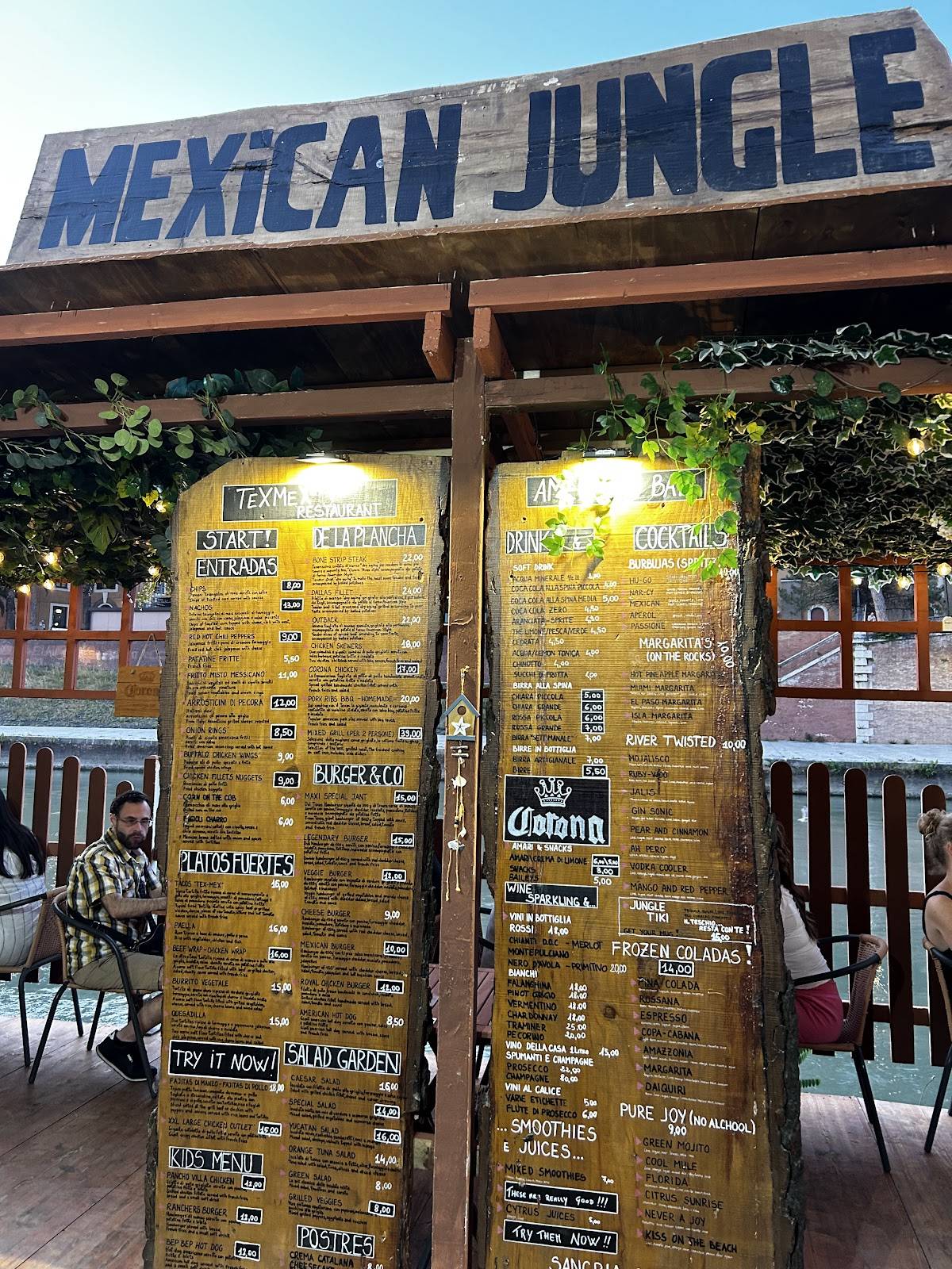 Menu da Mexican Jungle ristorante, Roma
