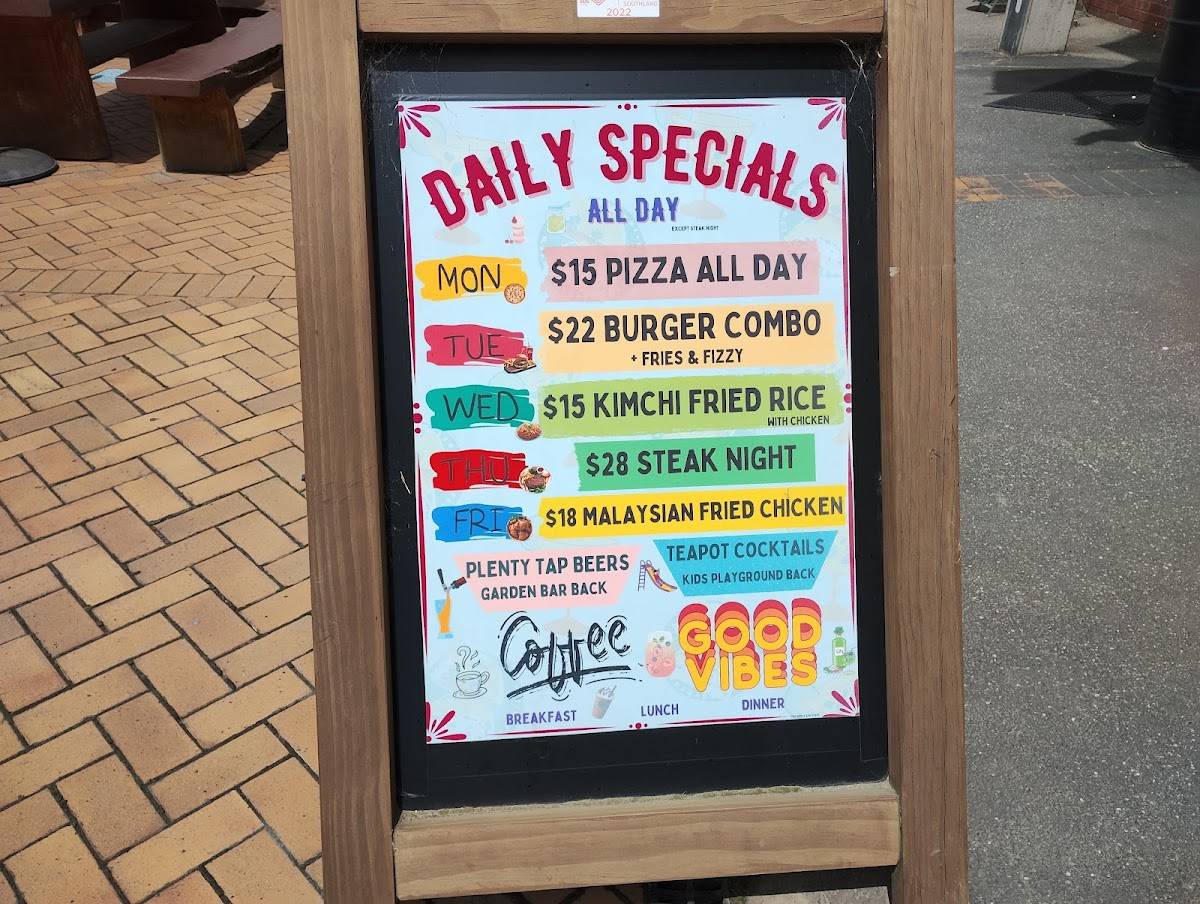 Menu at Middle Pub, Winton, Winton