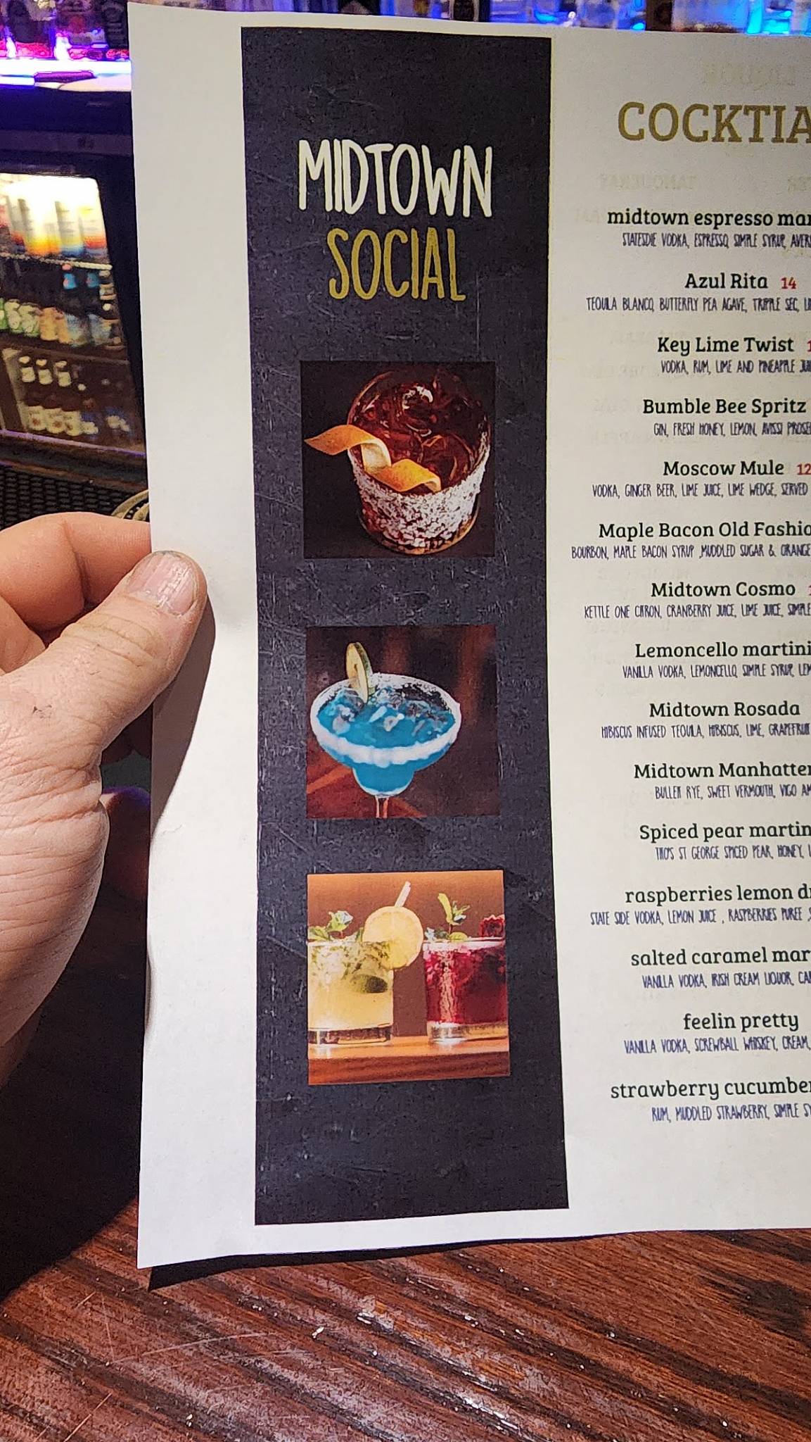 Menu at Midtown Social pub & bar, Berwyn