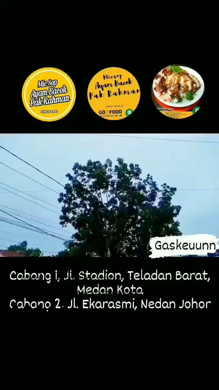 Carta del restaurante Mie Sop Ayam Bacok Pak Rahman, Eka Rasmi, Medan