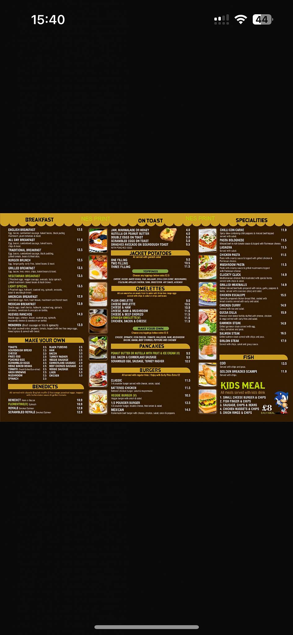 Menu at Mighty Mug Cafe, Red Lodge