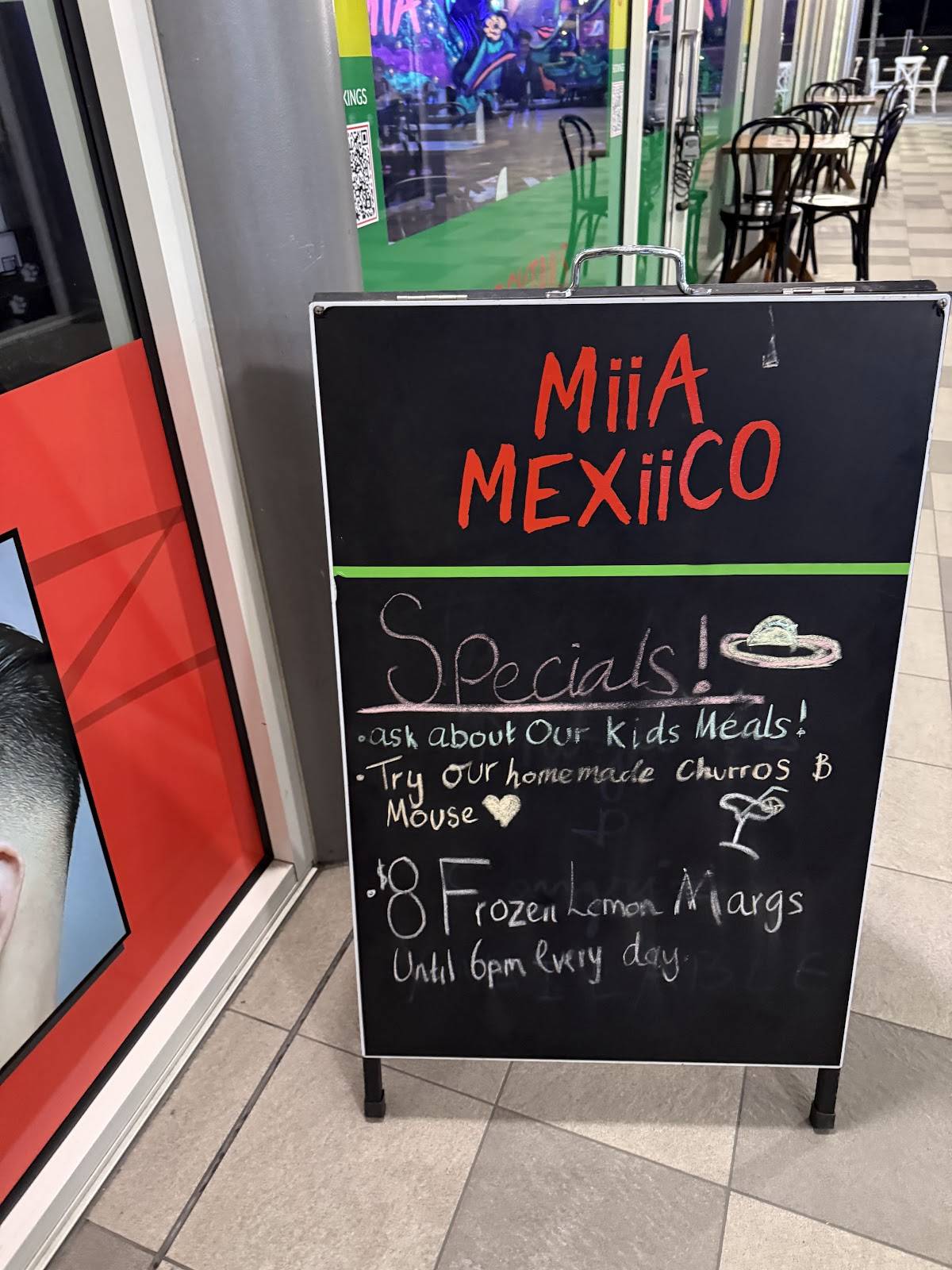 Menu at Miia Mexiico restaurant, Patterson Lakes