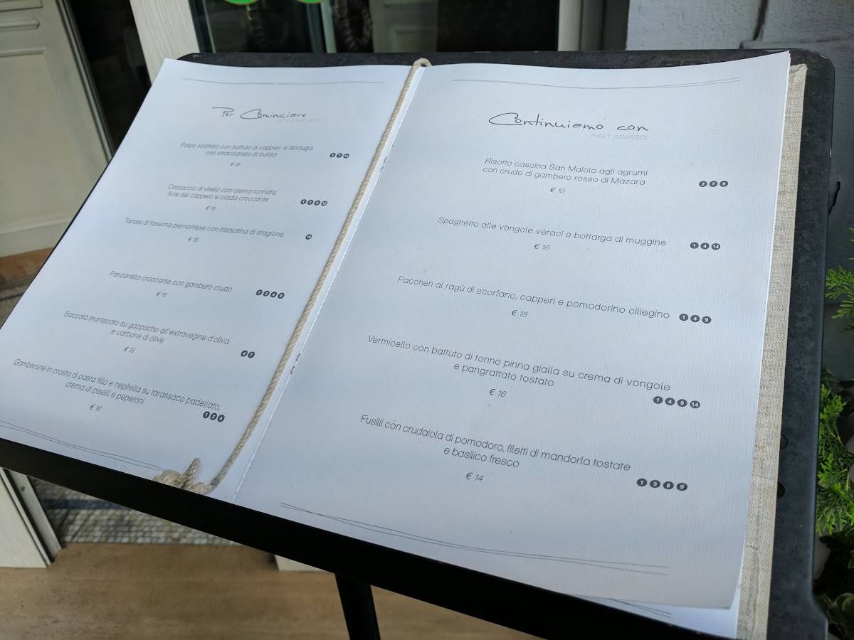 Menu da Pier 52 Bistrot ristorante, Milano