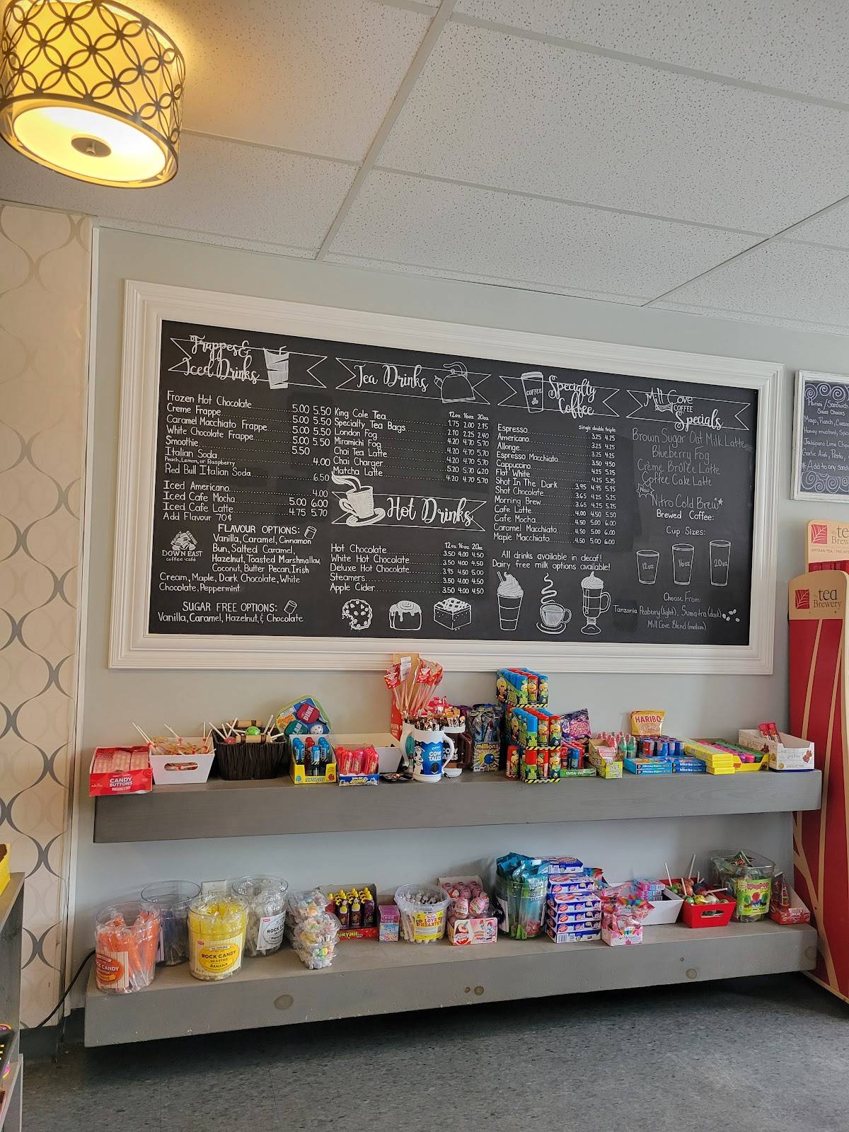 Menu at Mill Cove Coffee cafe, Miramichi