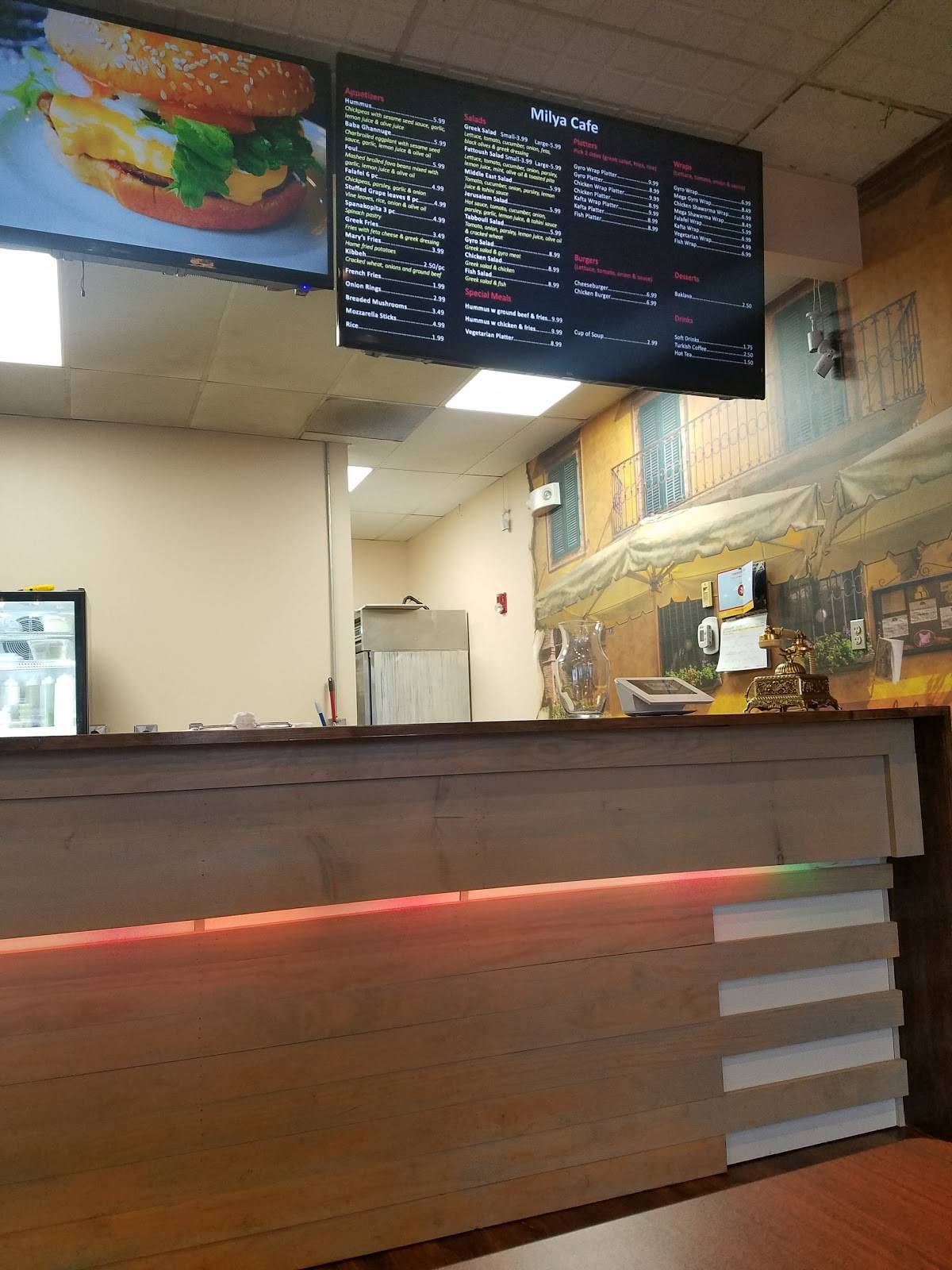 Menu at Milya Cafe, Blue Ash