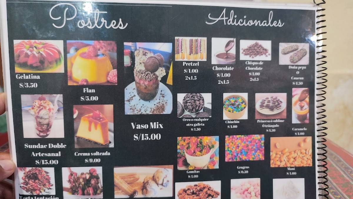 Carta del restaurante Misti Perú, Sullana, Cordova 118