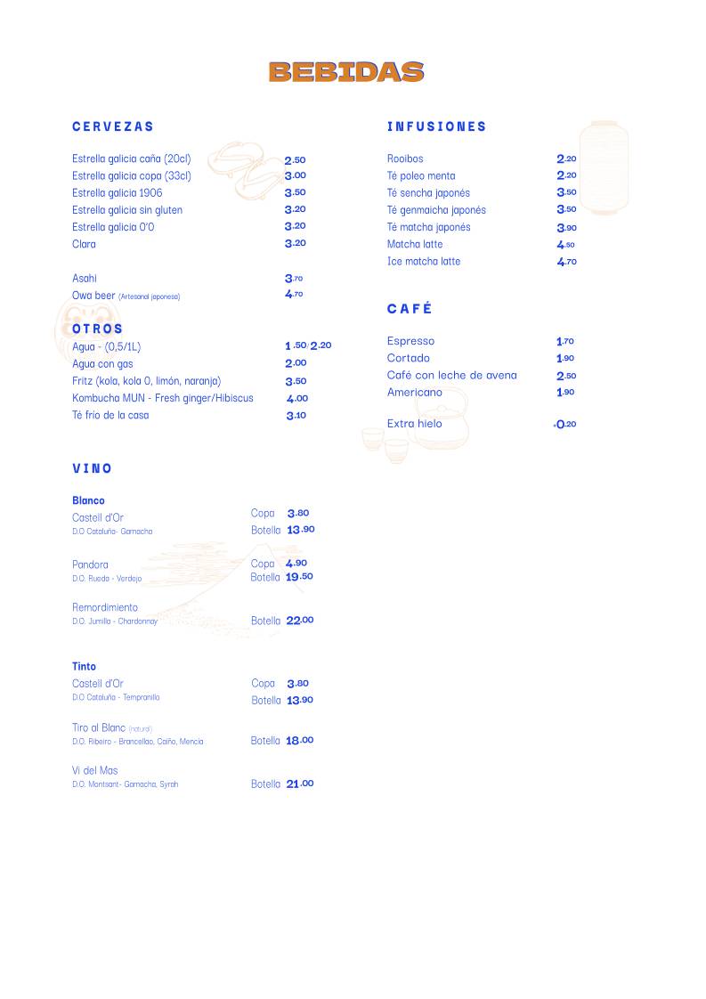 Menu at Modoki Funky Roll - Sushi vegano restaurant, Barcelona