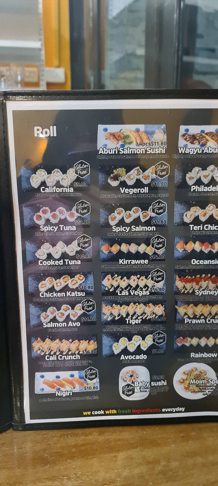 Menu at Moim Japanese Kitchen restaurant, Kirrawee