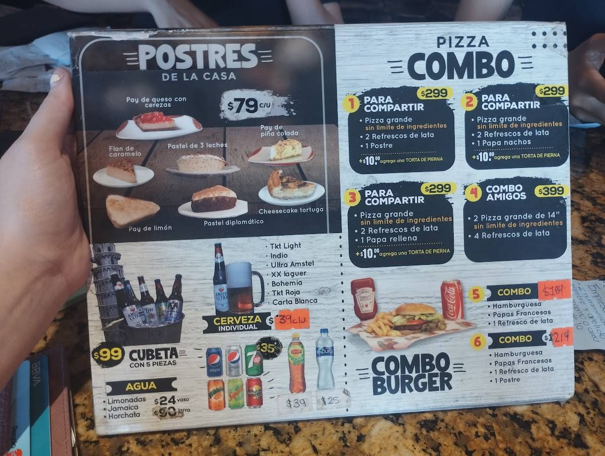 Carta del restaurante Pizza Klein, Monclova, Blvd. Francisco I. Madero
