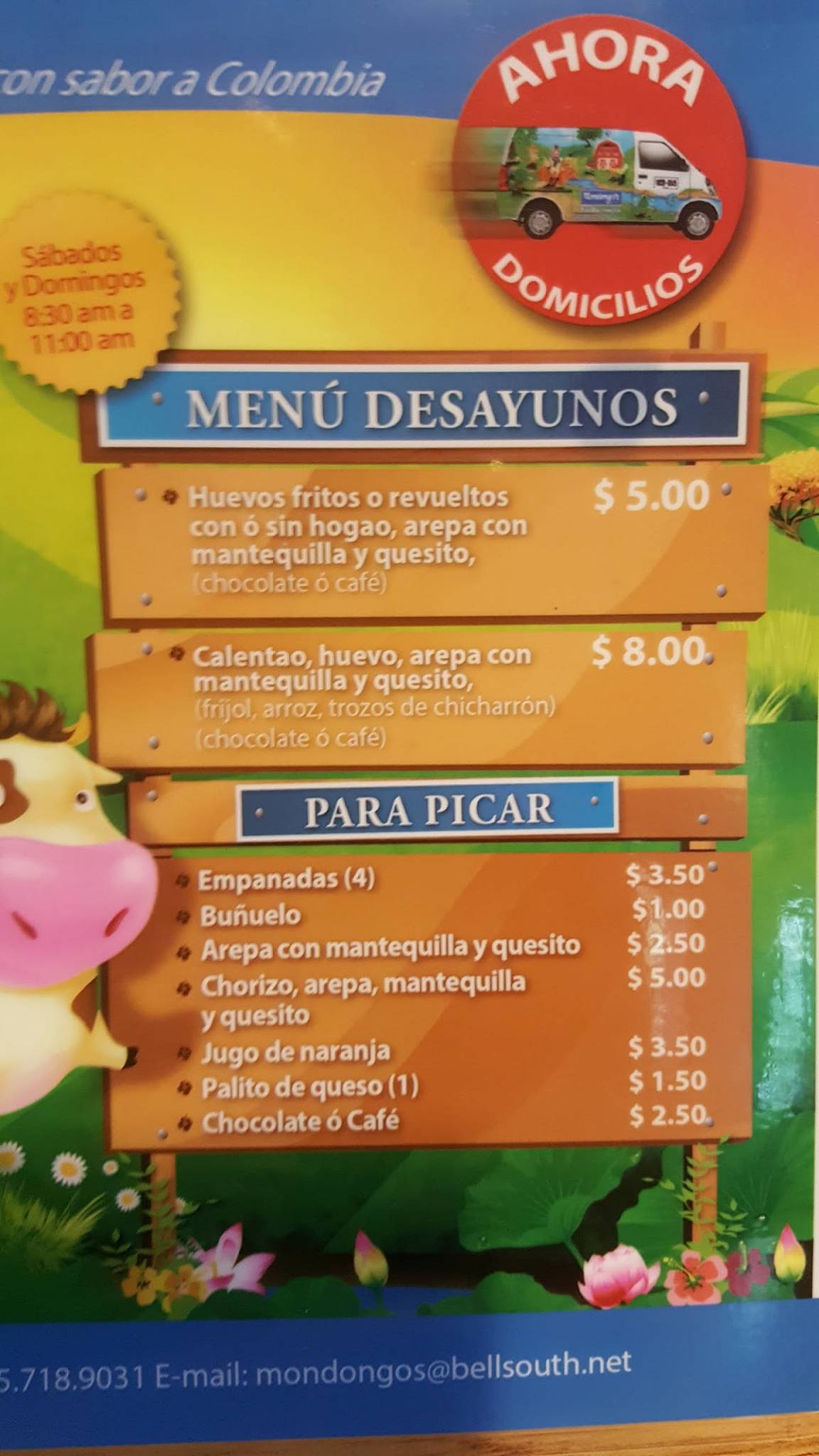 Menu at Mondongo's Restaurante, Doral