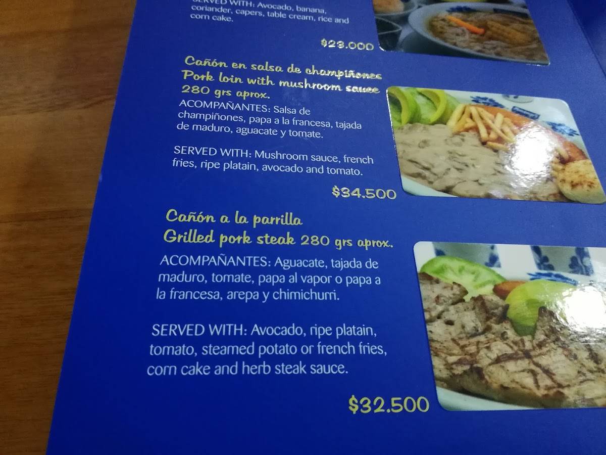 Carta de Restaurante Mondongo's La 70, Medellín, Cra. 70 # c 3 - 43
