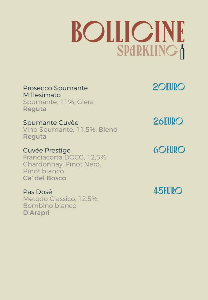 Carta del restaurante Alkimia – Sapori e Fusioni, Monopoli