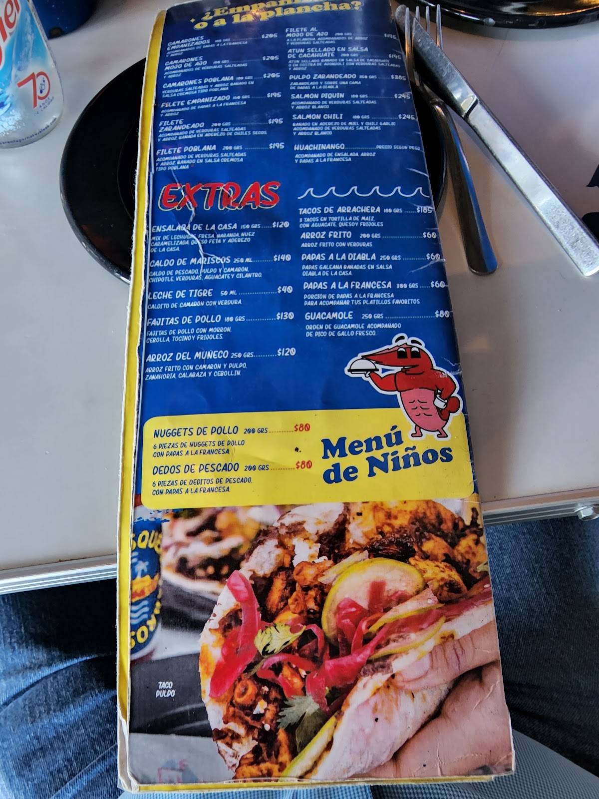 Carta del restaurante El Muñeco Plaza Real, Monterrey