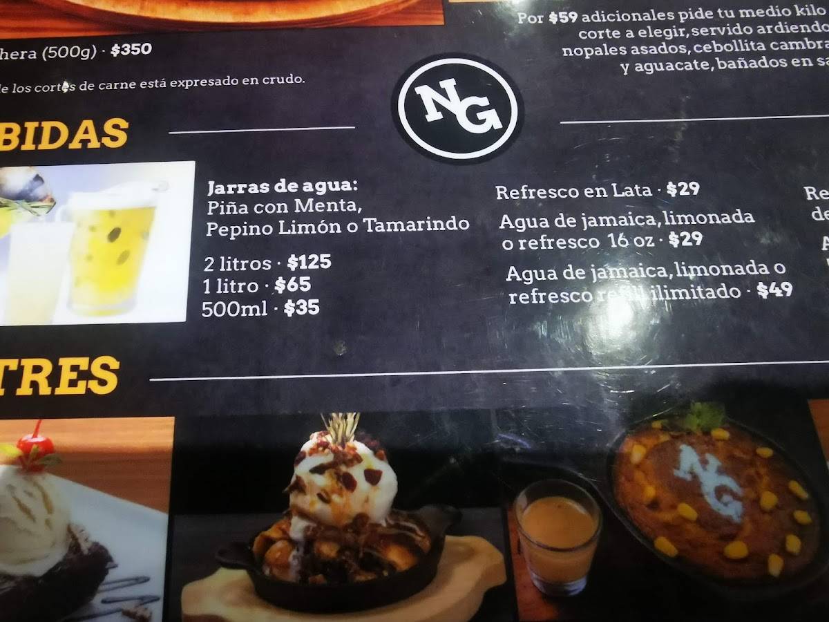 Carta del restaurante Noreste Grill, Monterrey, Av. Abraham Lincoln ...