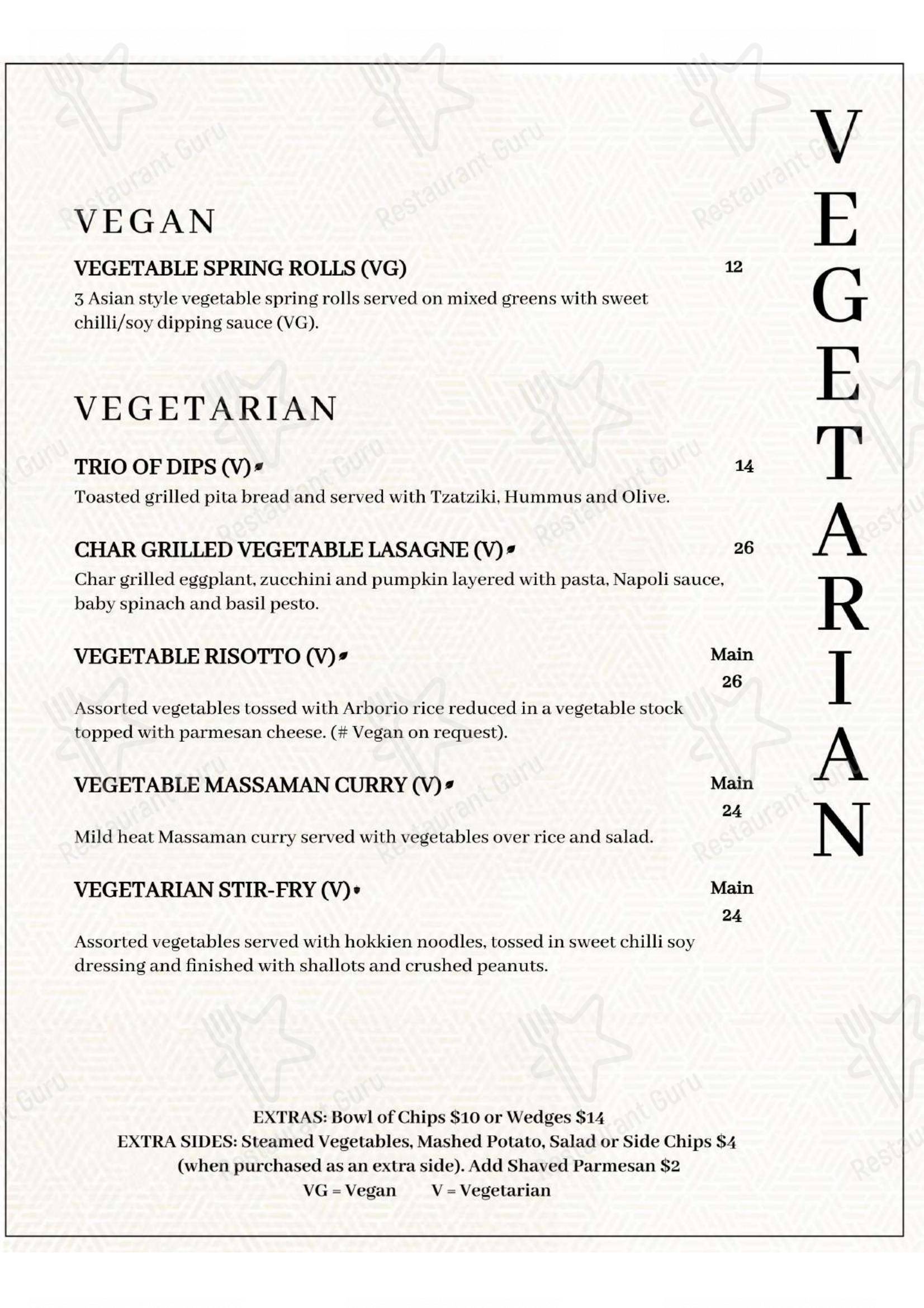 Menu at Montmorency RSL restaurant, Montmorency