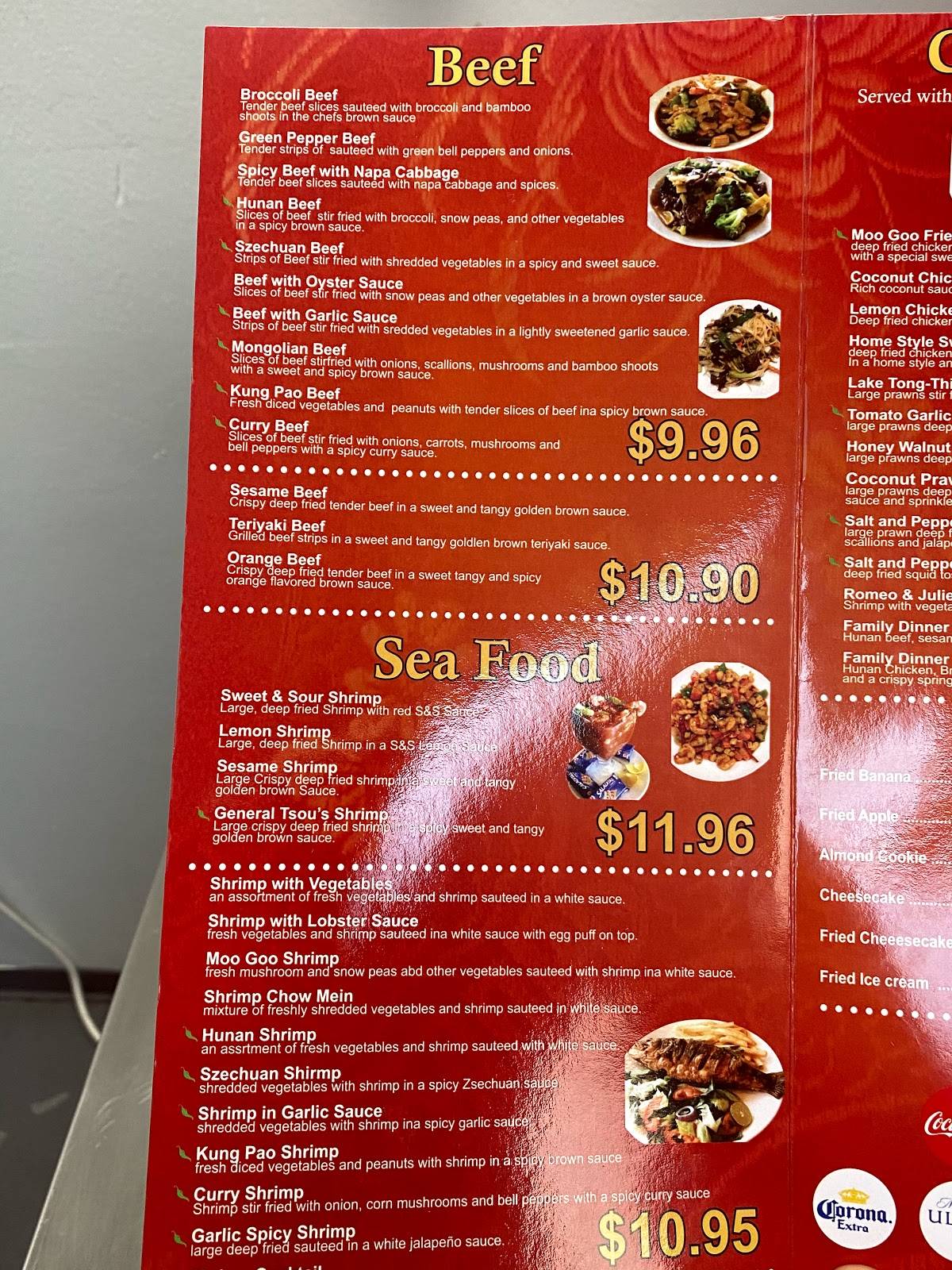 Menu at Moo Goo Chinese Restaurant, El Paso, N Mesa St