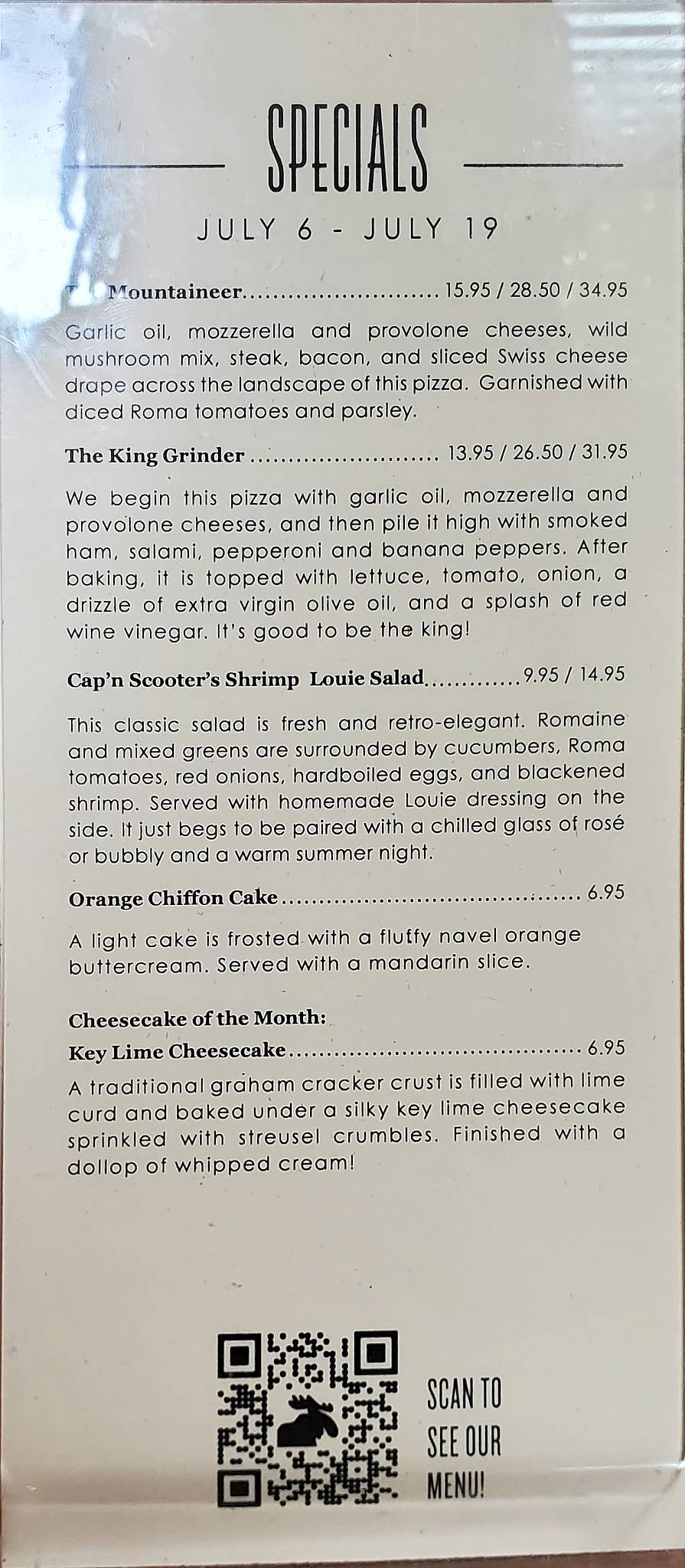 Menu at Moose's Tooth Pub & Pizzeria, Anchorage