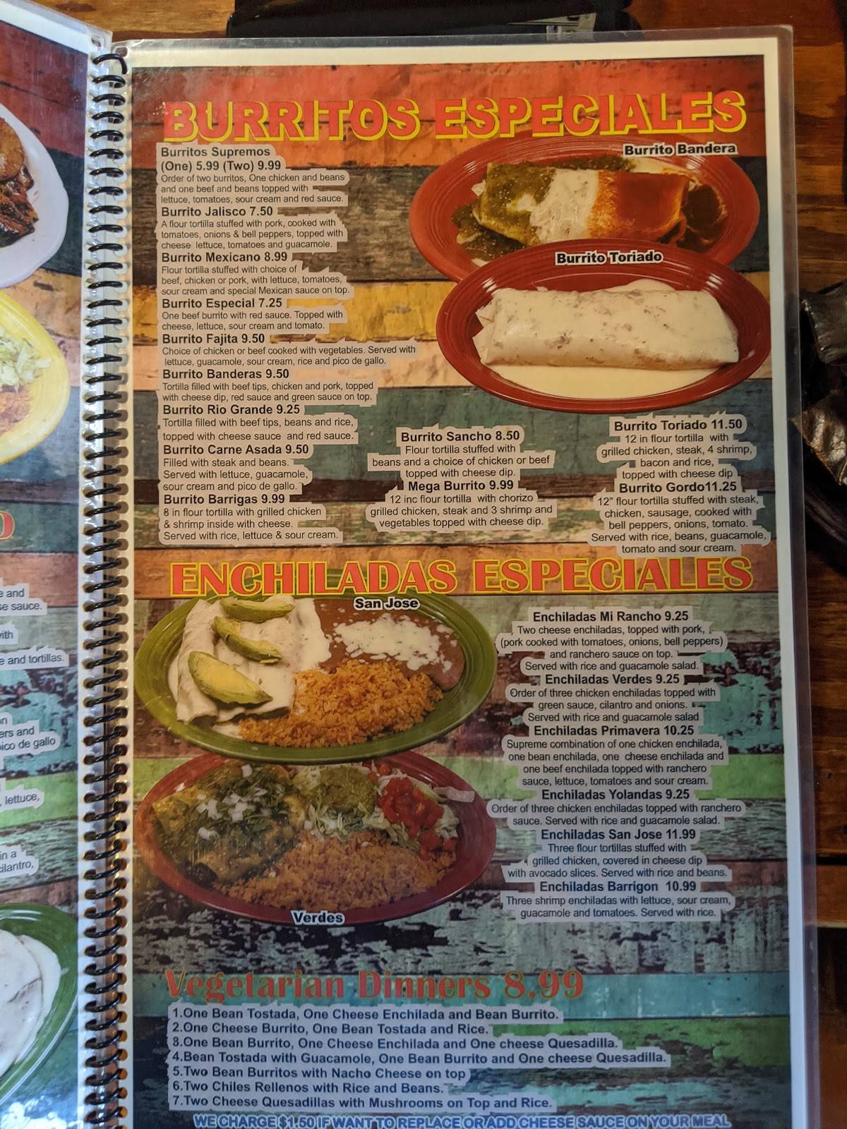 Menu at Señor Barrigas Mexican Restaurant-Mound City, Mound City