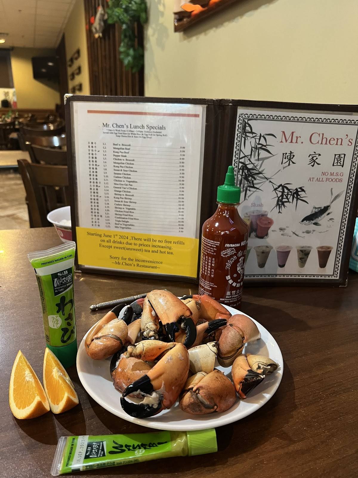 Menu at Mr. Chen's Grocery & Restaurant, Montgomery