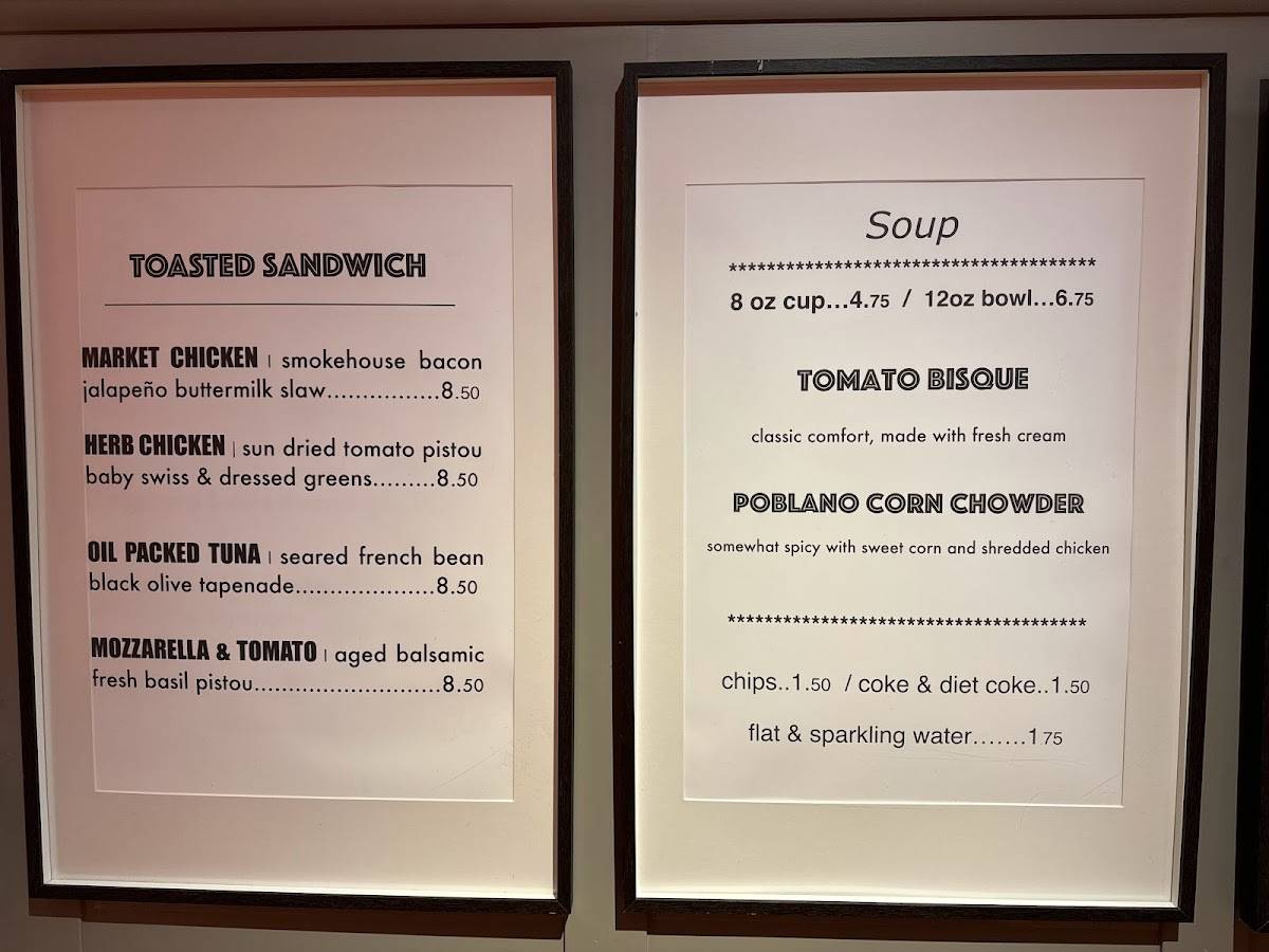 Menu at Mr. Mustache restaurant, Los Angeles
