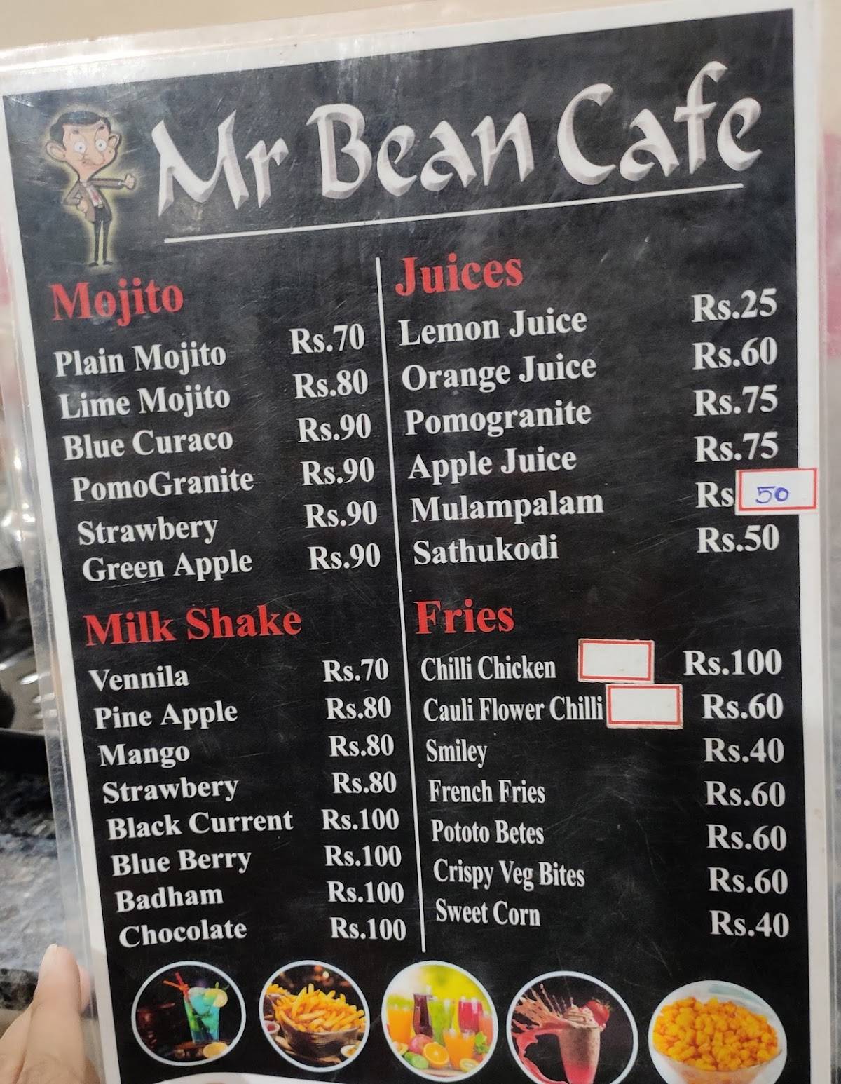 Menu at Mr bean cafe & Restaurant, Omalur