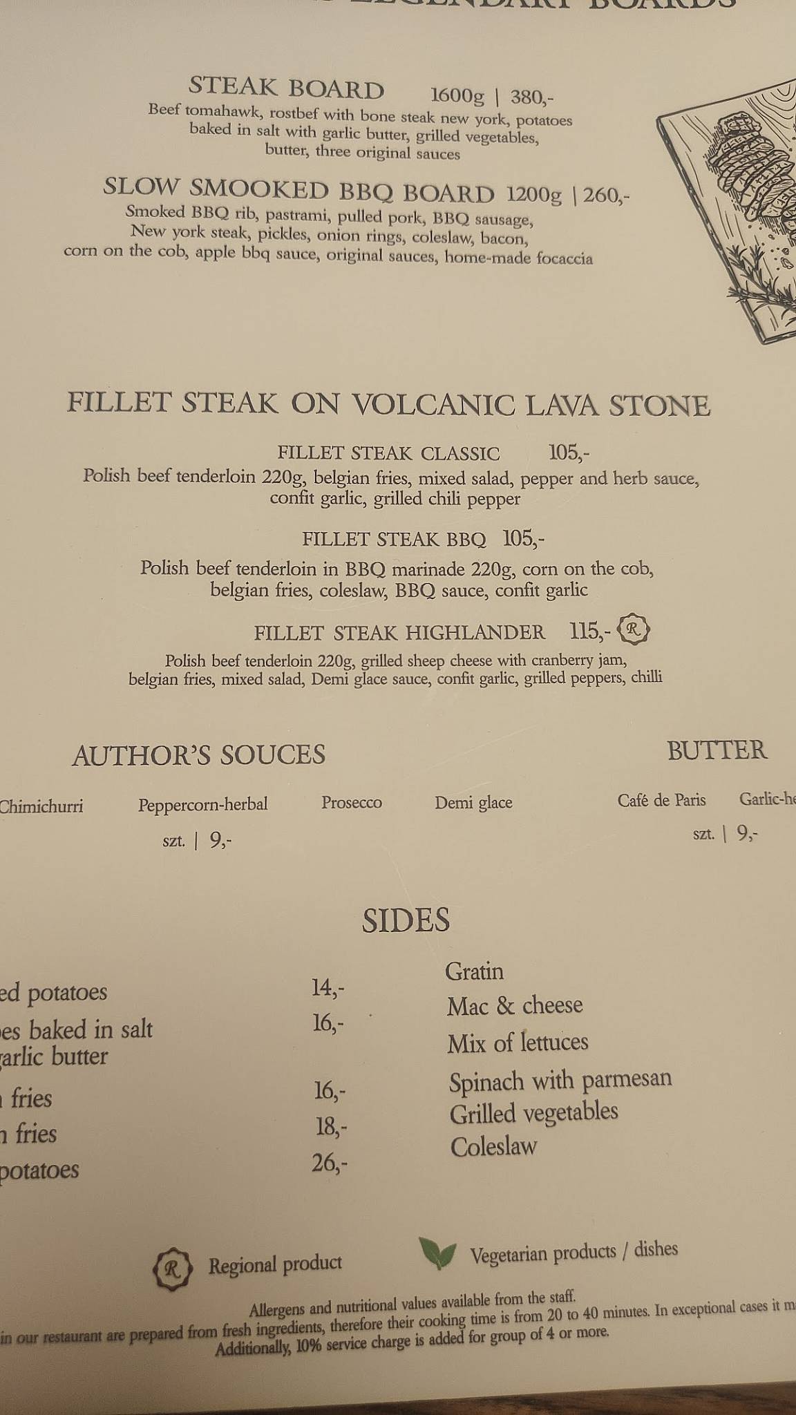 Menu at Mr'Jerry Restauracja & Steakhouse Kraków, Kraków