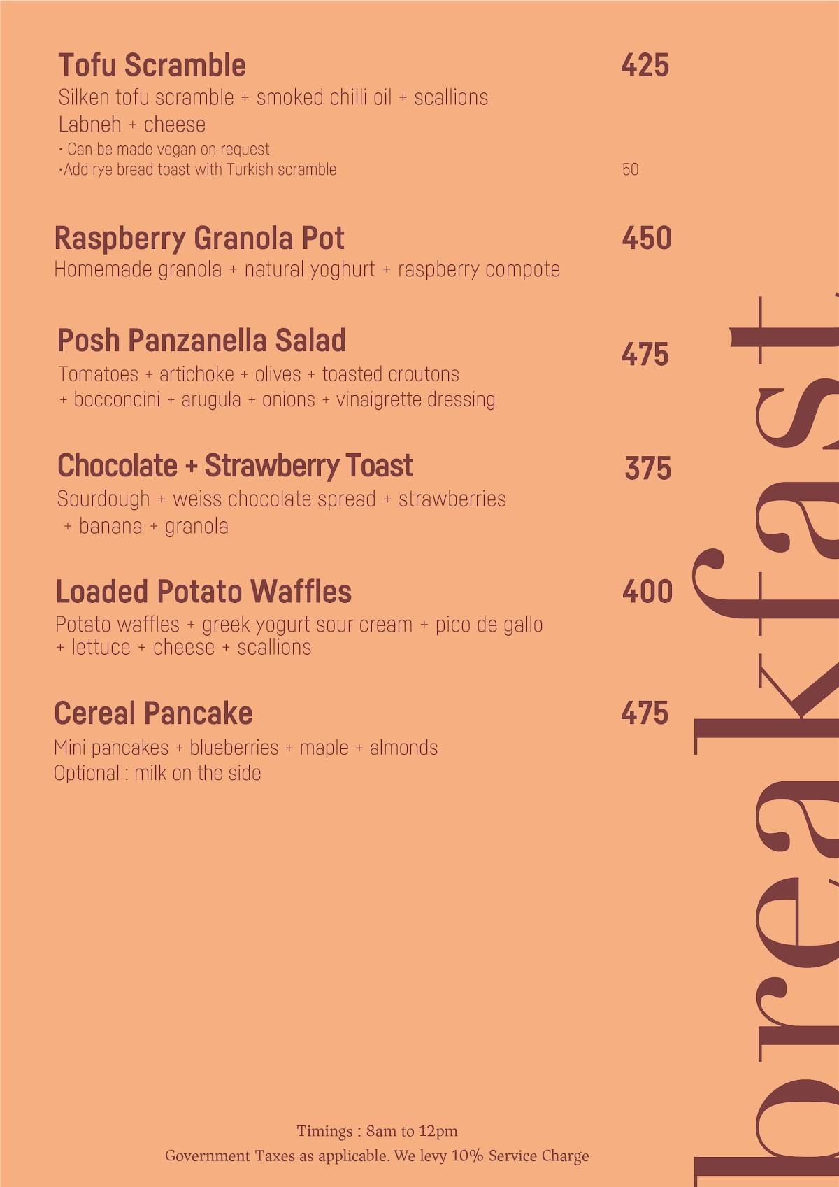 Menu at Cococart & CocoCafe, Mumbai, Jiji House