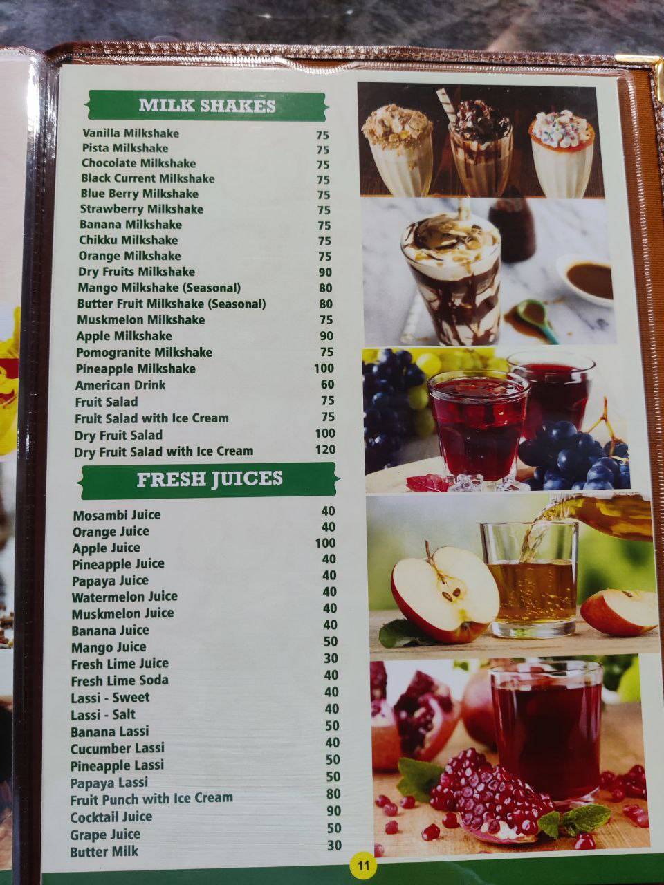 Menu at Panchavati Gardenia Veg restaurant, Mysuru
