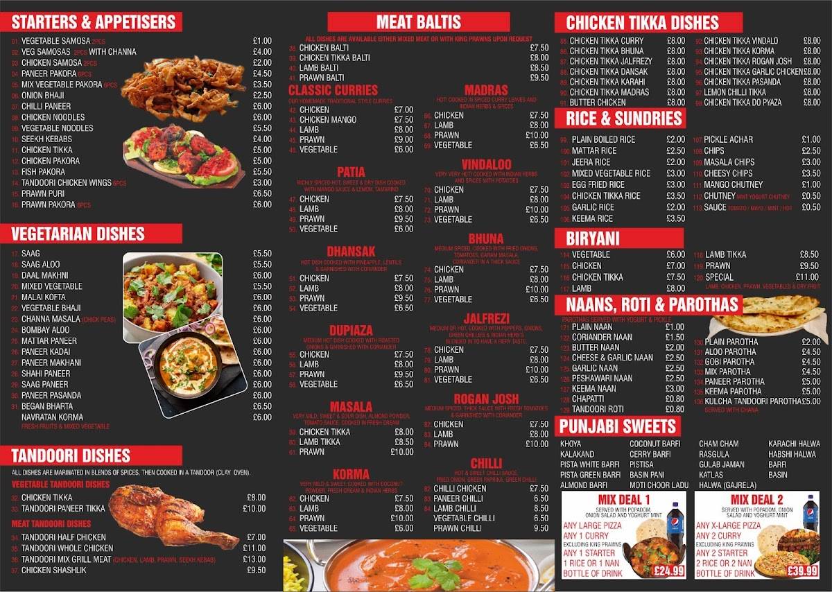 Menu at NEW PUNJABI JUNCTION (INDIAN CURRY & PIZZAS) BILSTON restaurant ...