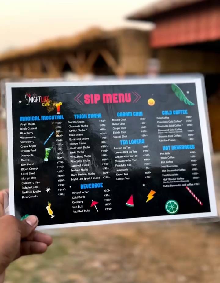 Menu at NIGHT LIFE CAFE, Vadodara, NH 48