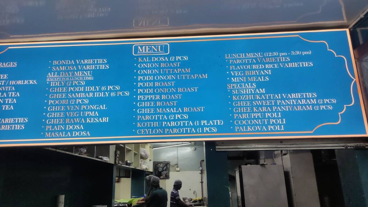 Menu at Namma Tea Kadai, Bengaluru