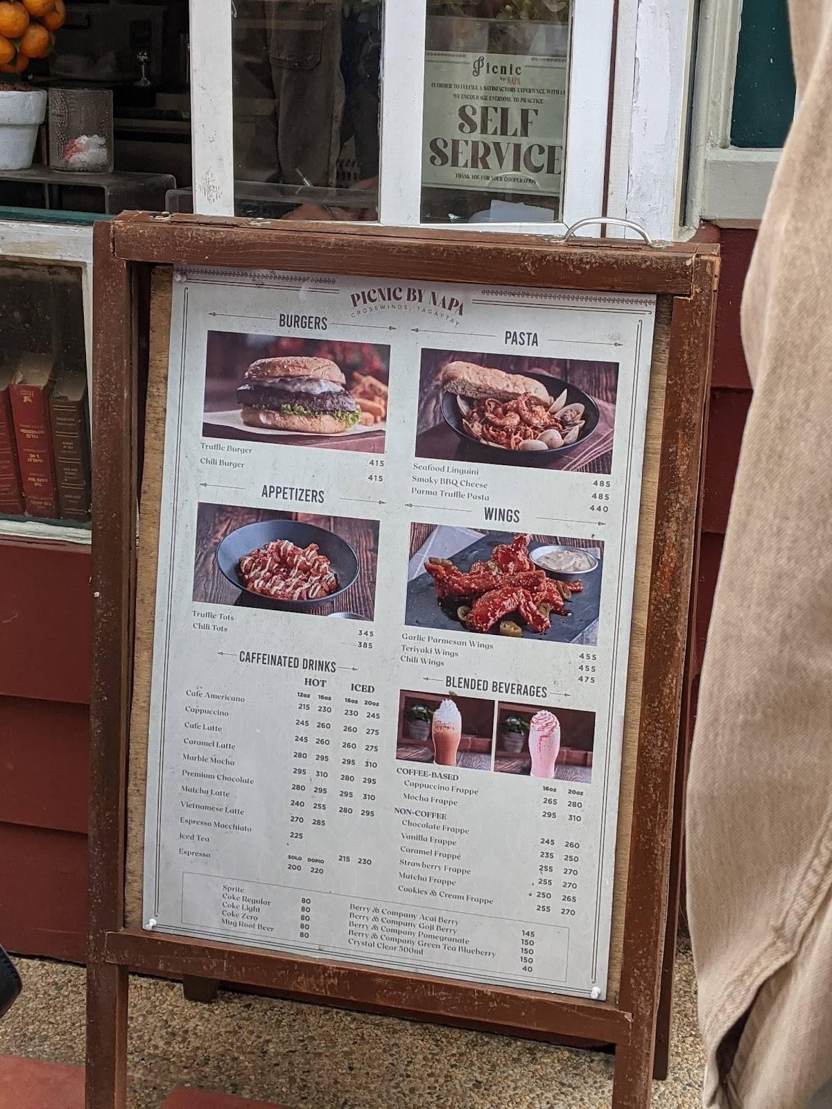 Menu at Napa at Crosswinds restaurant, Tagaytay