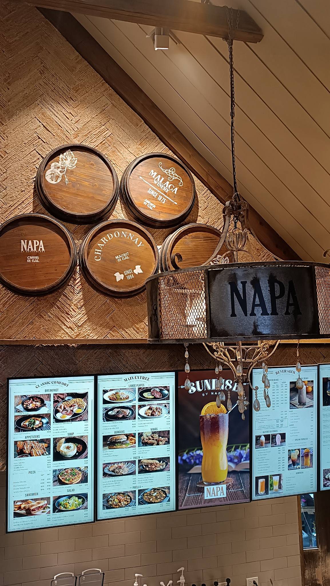 Menu at Napa at Crosswinds restaurant, Tagaytay